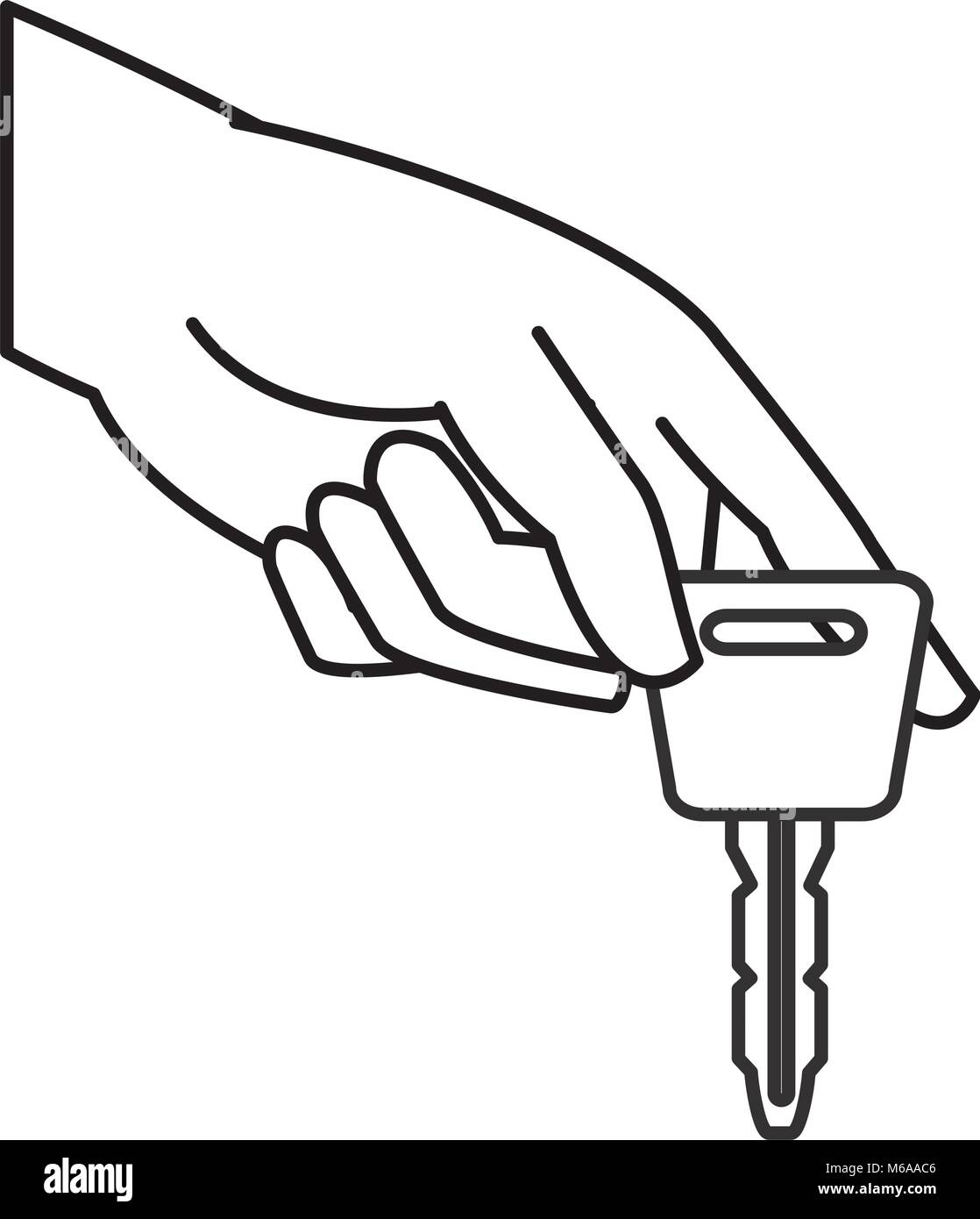 Car keys hand Black and White Stock Photos & Images - Alamy