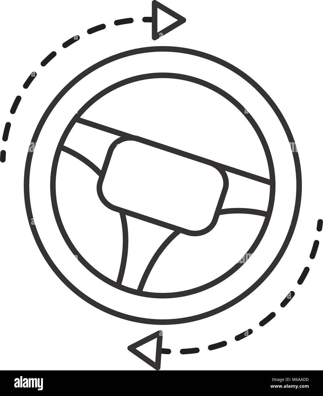 line steering wheel car auto drive direction Stock Vector Image & Art ...