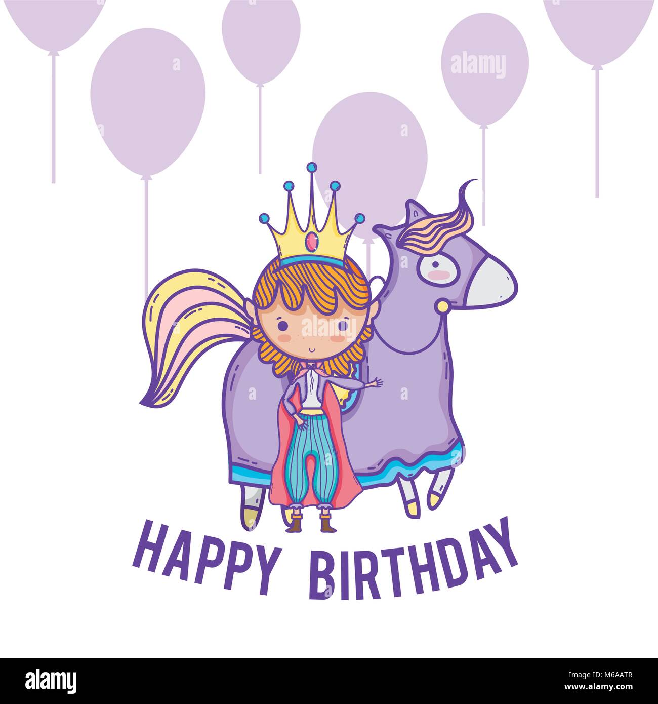 Happy birthday card cute cartoons Stock Vector Image & Art - Alamy