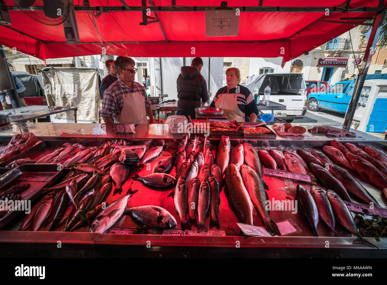 Local fish market, Marsaxlokk, Malta, Europe Stock Photo - Alamy
