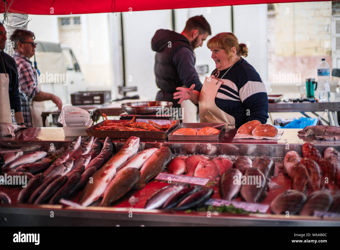 Local fish market, Marsaxlokk, Malta, Europe Stock Photo - Alamy