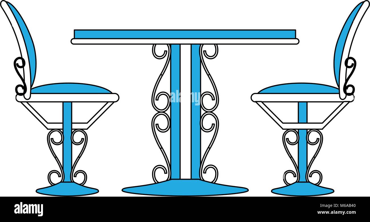 Restaurant desk with chairs Stock Vector Image & Art - Alamy