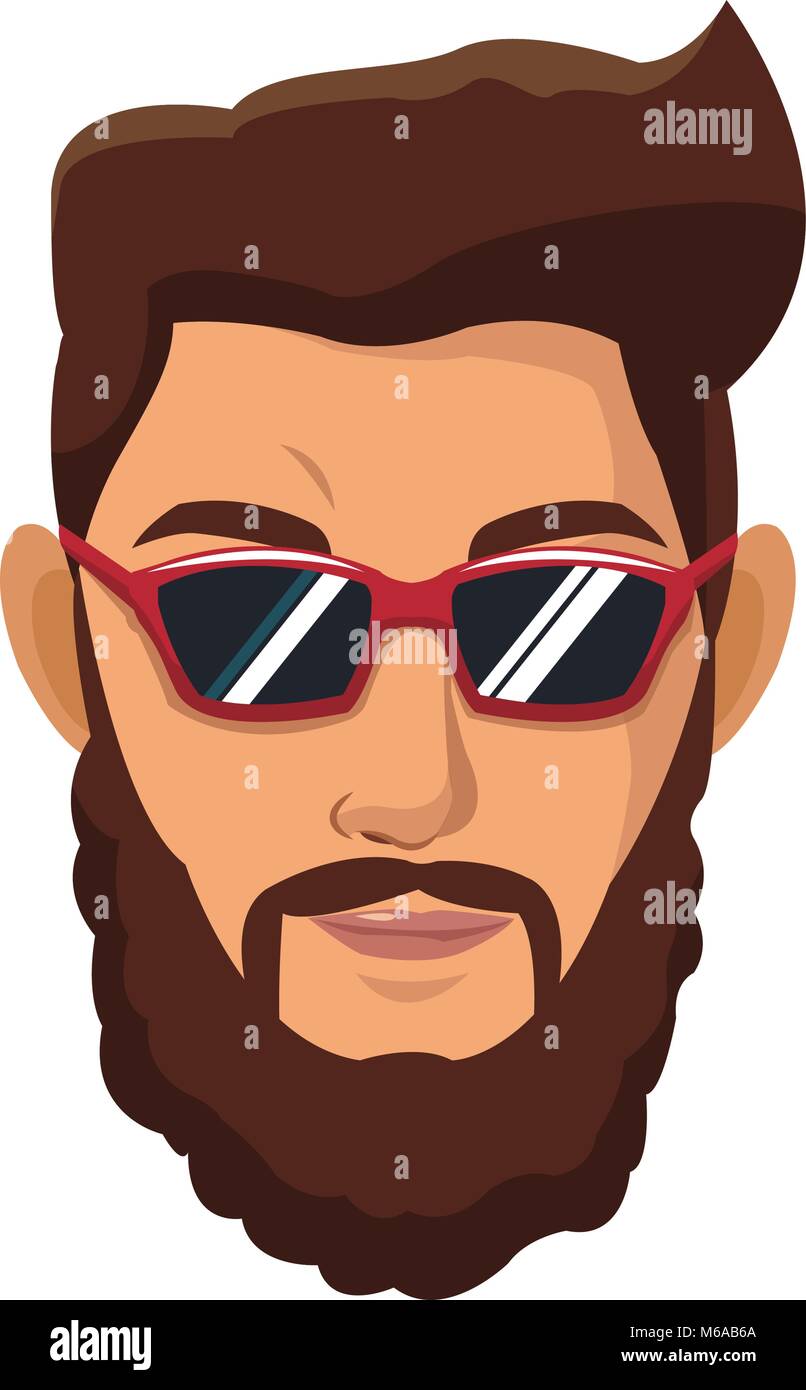 Hipster face cartoon Stock Vector Image & Art - Alamy