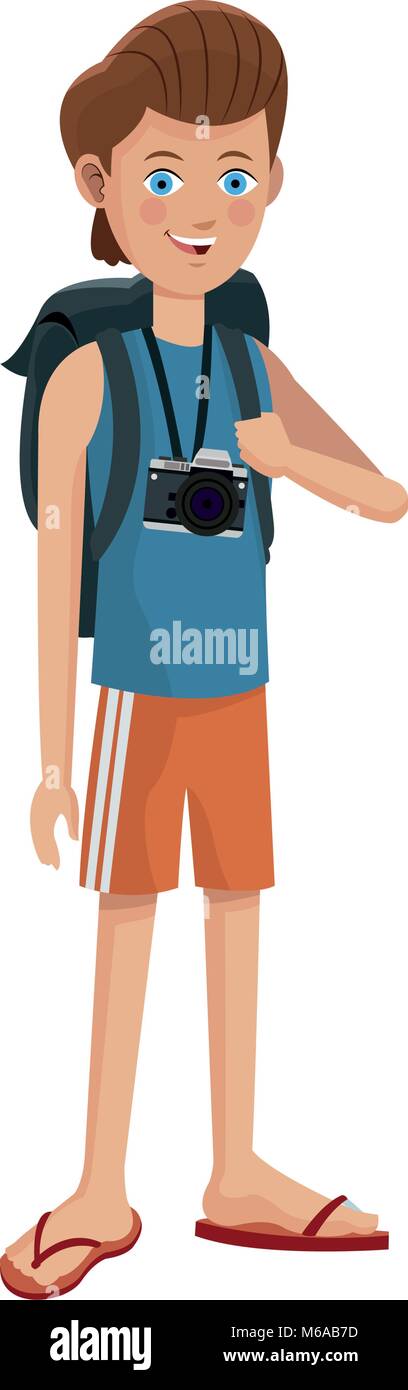 Tourist man cartoon Stock Vector Image & Art - Alamy
