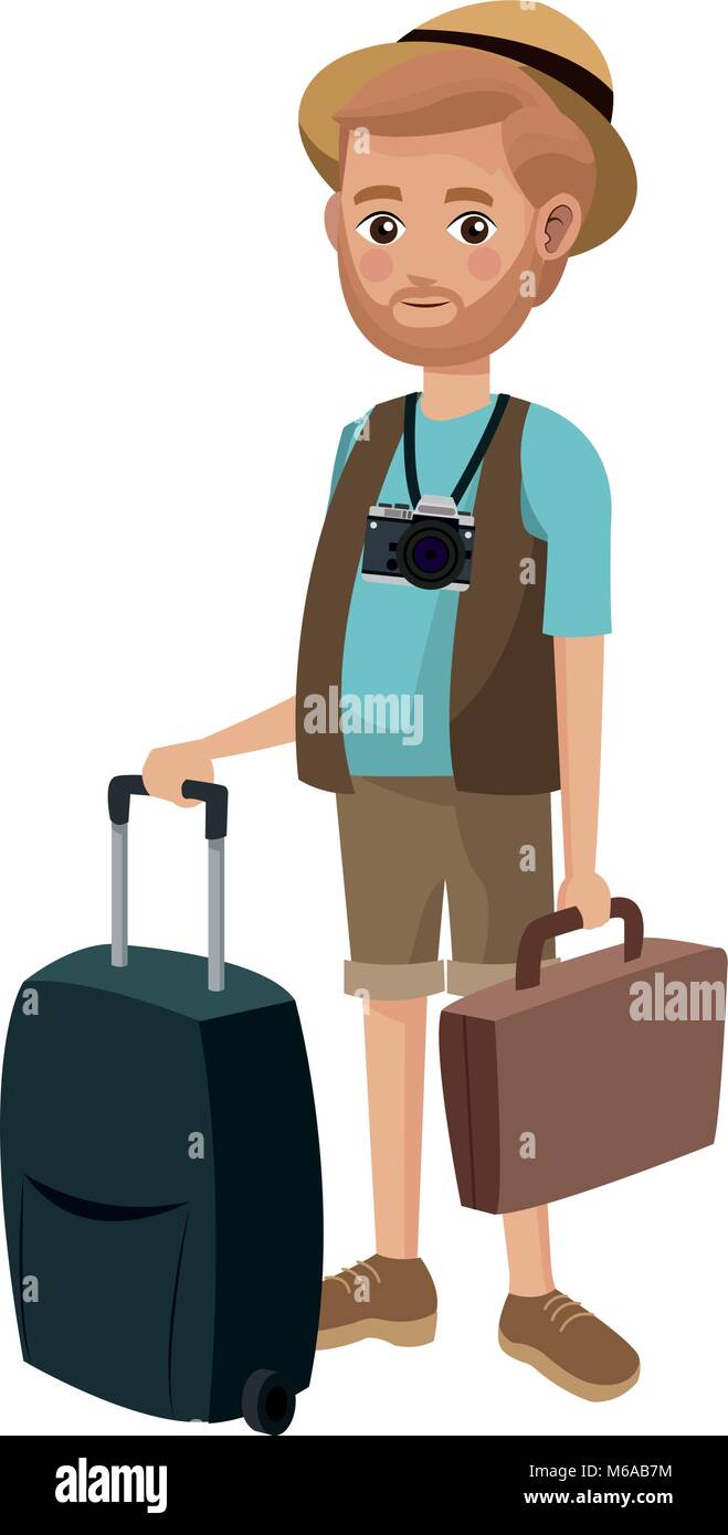 Tourist man cartoon Stock Vector Image & Art - Alamy