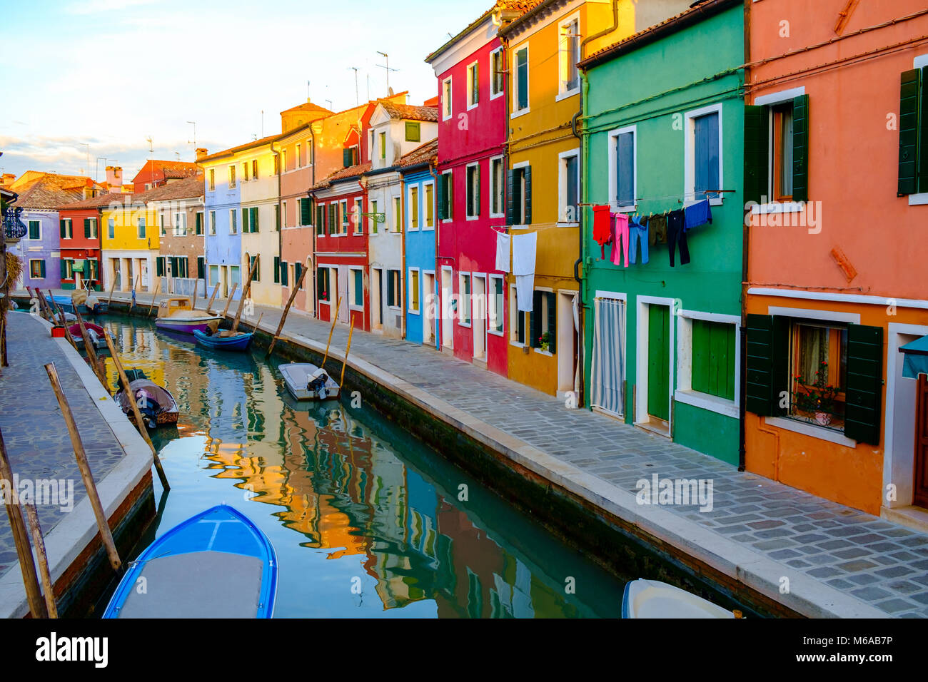 Colorful house in Burano island, Venice, Italy. Europe Stock Photo - Alamy