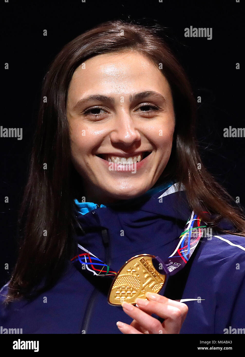Authorised Neutral Athlete Mariya Lasitskene celebrates with her gold ...