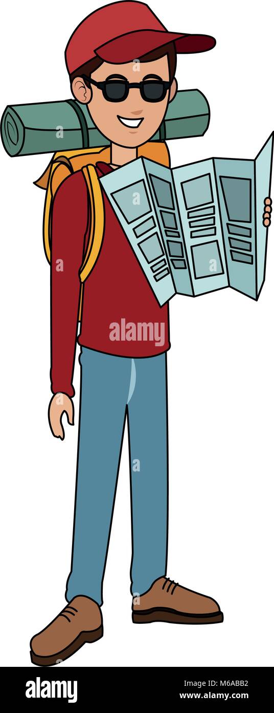 Tourist man cartoon Stock Vector Image & Art - Alamy