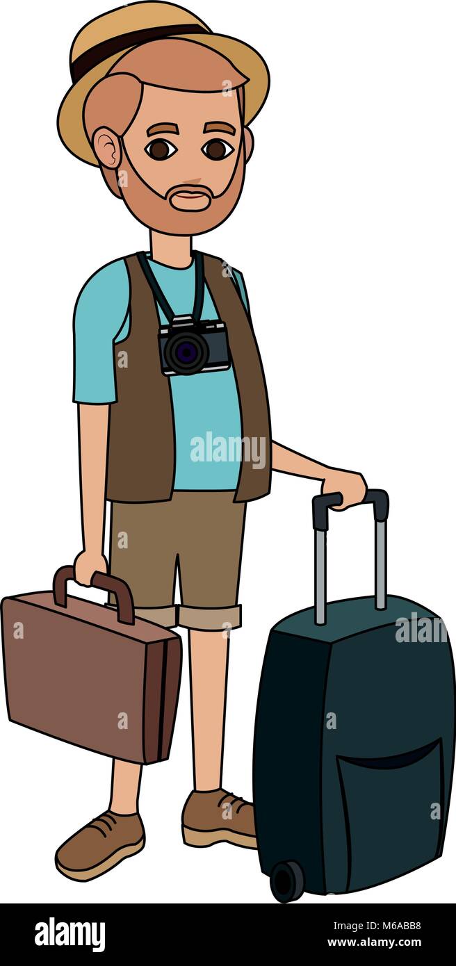 Tourist man cartoon Stock Vector Image & Art - Alamy