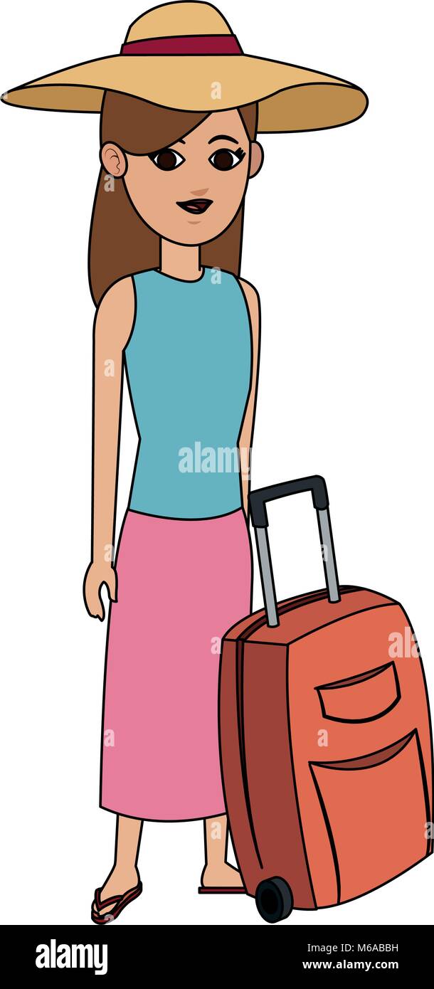 Tourist woman cartoon Stock Vector Image & Art - Alamy