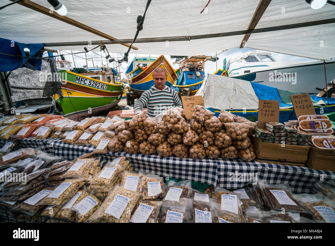 Local fish market, Marsaxlokk, Malta, Europe Stock Photo - Alamy