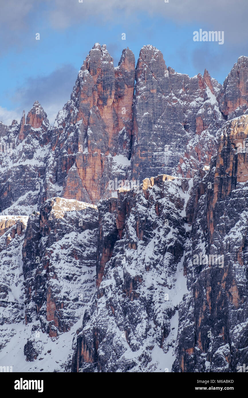 Mountain range in Lastoni di Formin, Dolomites, Italy Stock Photo - Alamy