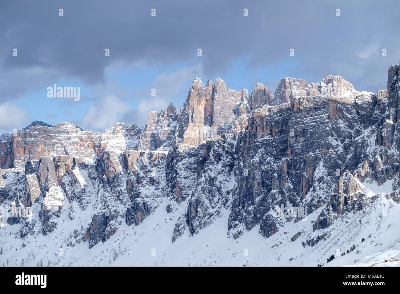 Mountain range in Lastoni di Formin, Dolomites, Italy Stock Photo - Alamy