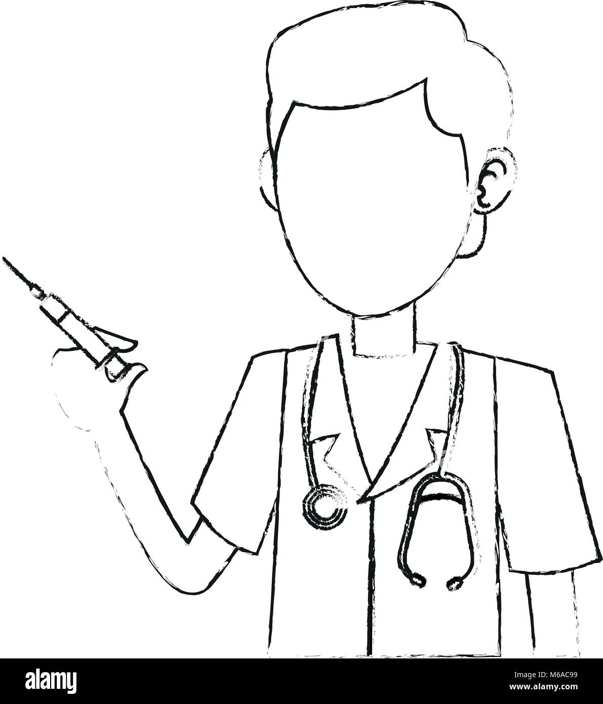 Medical doctor profile icon male Cut Out Stock Images & Pictures - Alamy