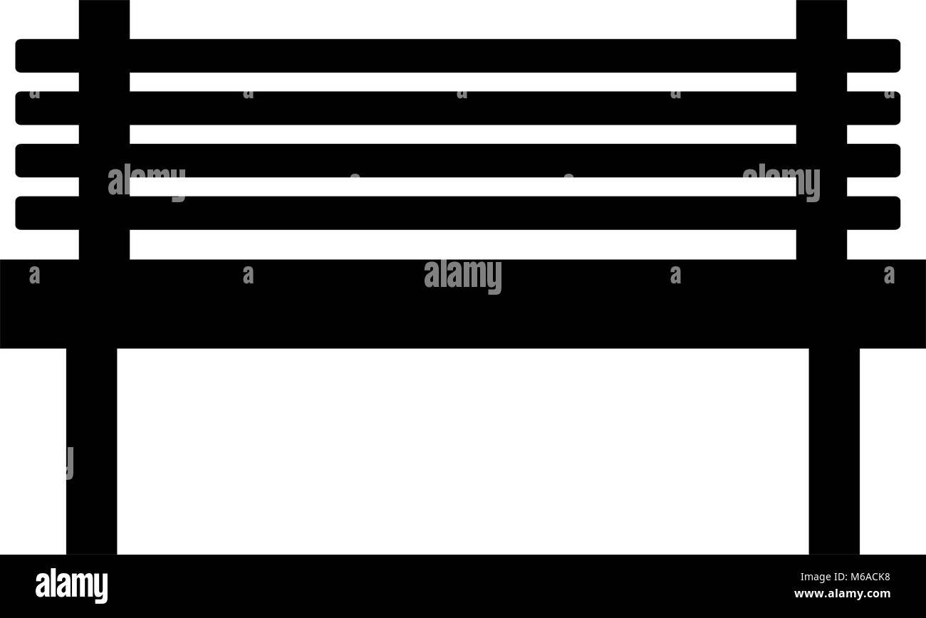 Park bench icon image Black and White Stock Photos & Images - Alamy