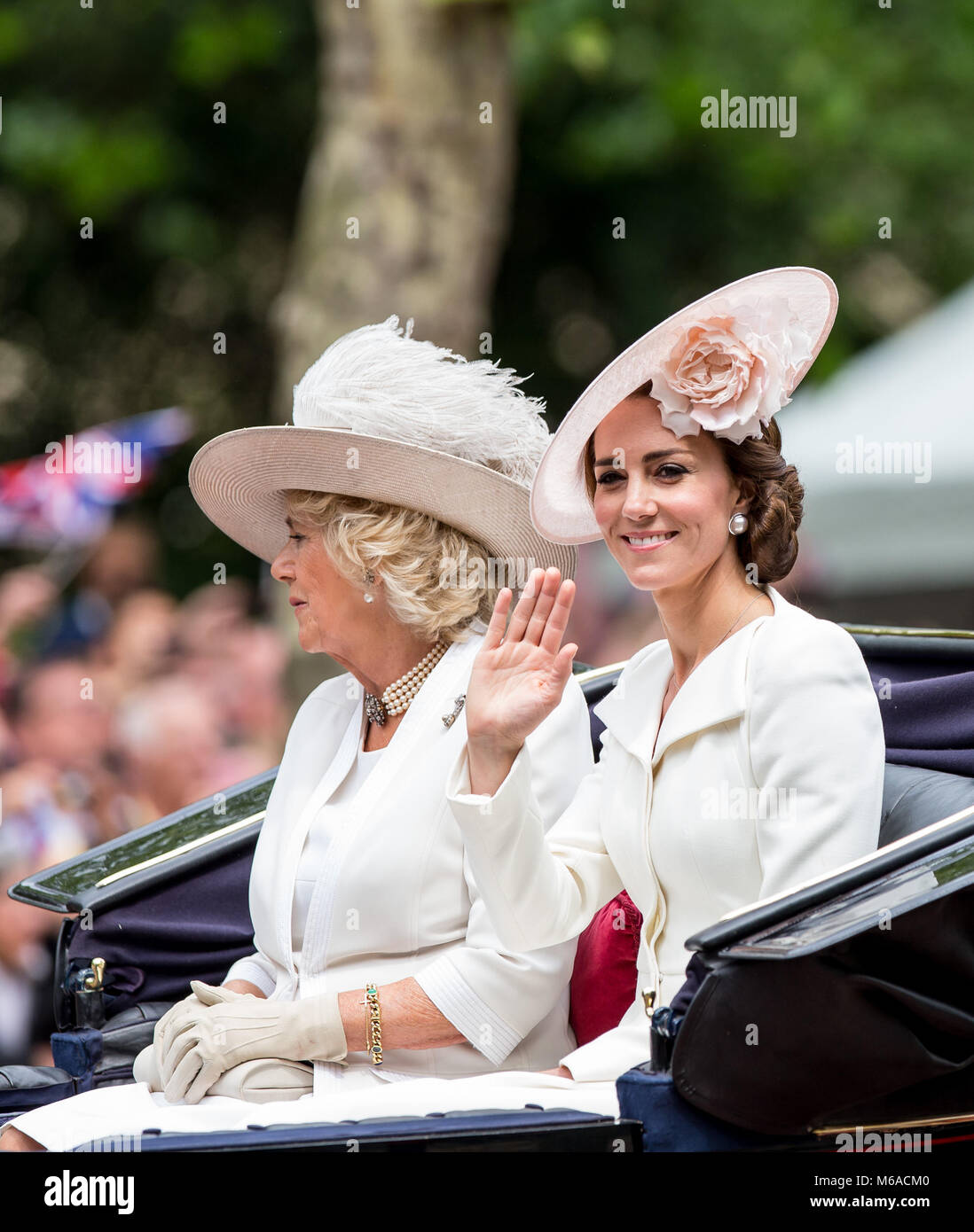 Kate Middleton - Duchess of Cambridge waves at the crowd during ...