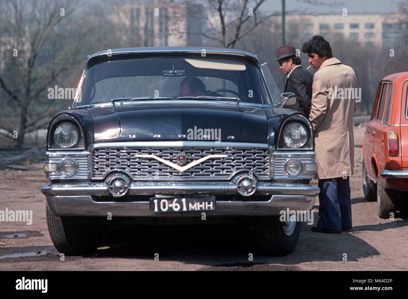 Russian black limousine, Chaika, Seagull, Moscow, Russia Stock Photo ...