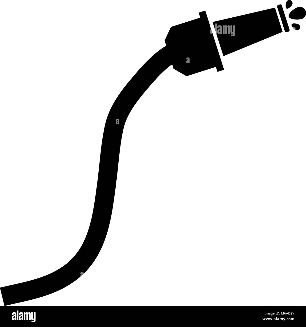 Water hose black symbol Black and White Stock Photos & Images - Alamy