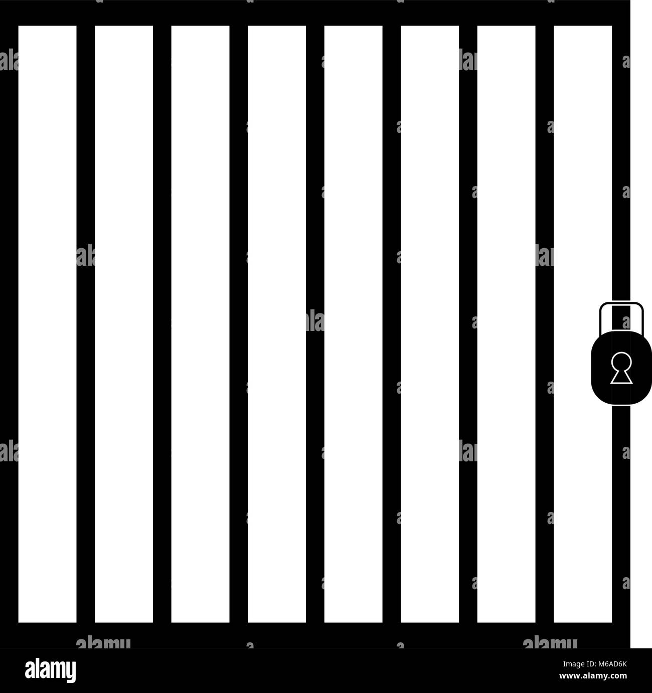 Jail door with sign Stock Vector Images - Alamy