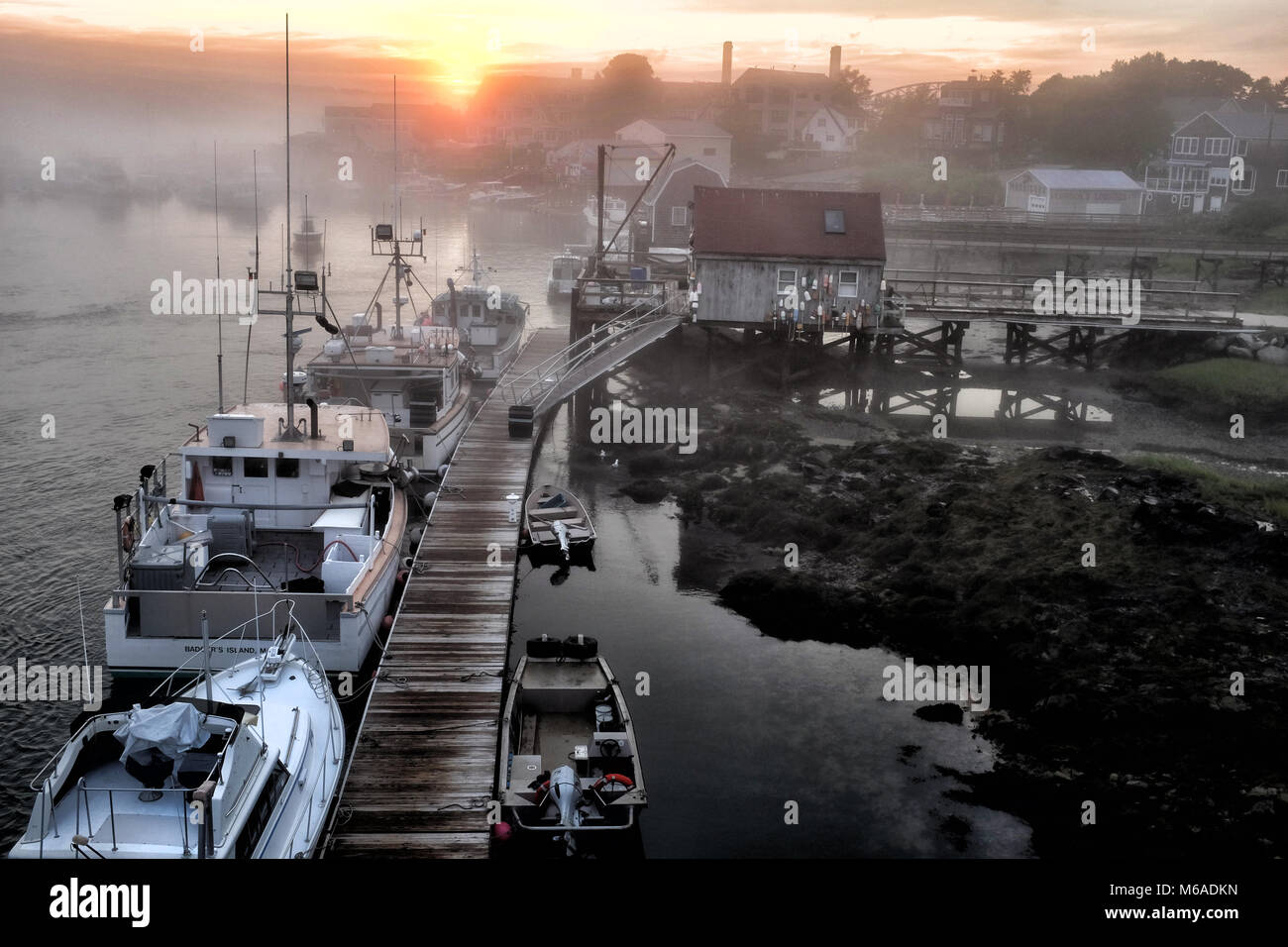 Boat Dock on Badger Island, Main Stock Photo - Alamy