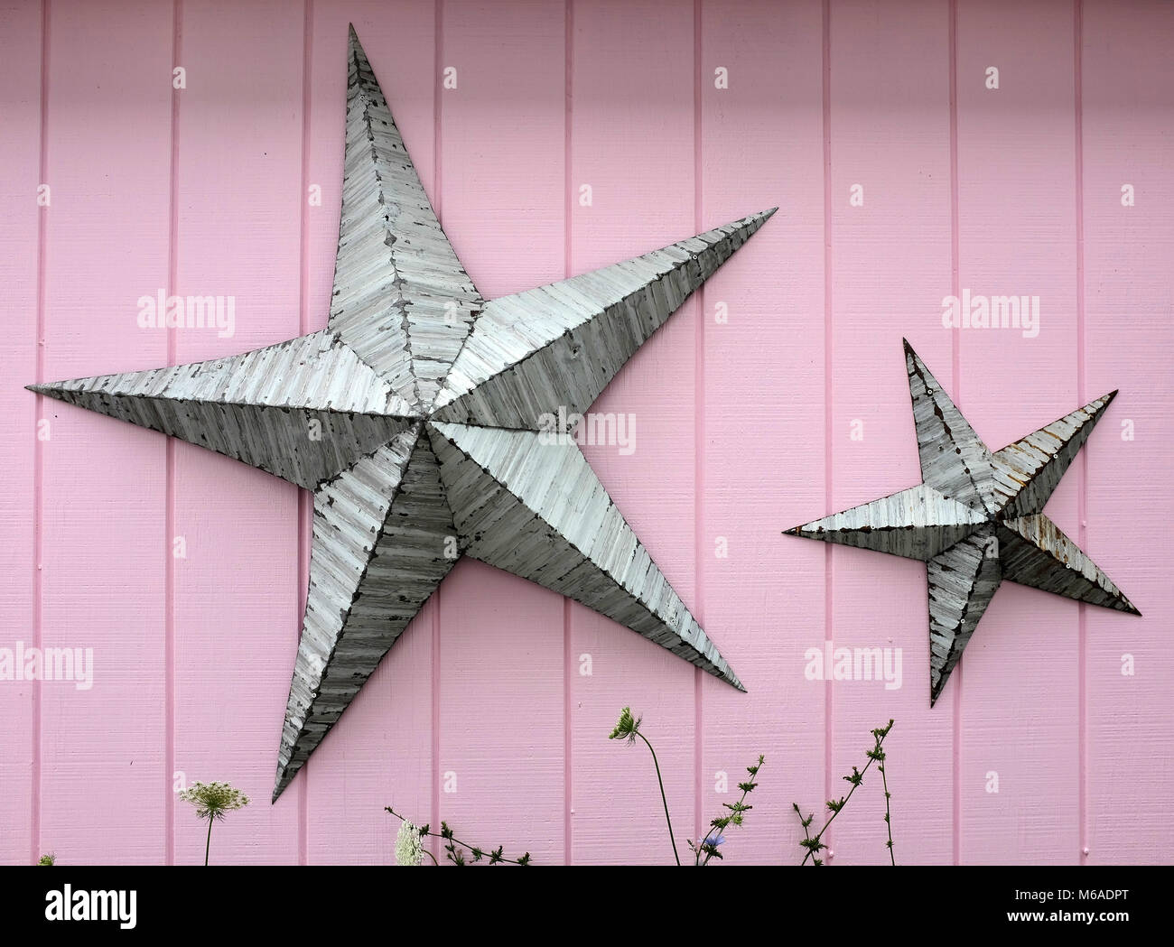 Views of stars on house siding Stock Photo - Alamy