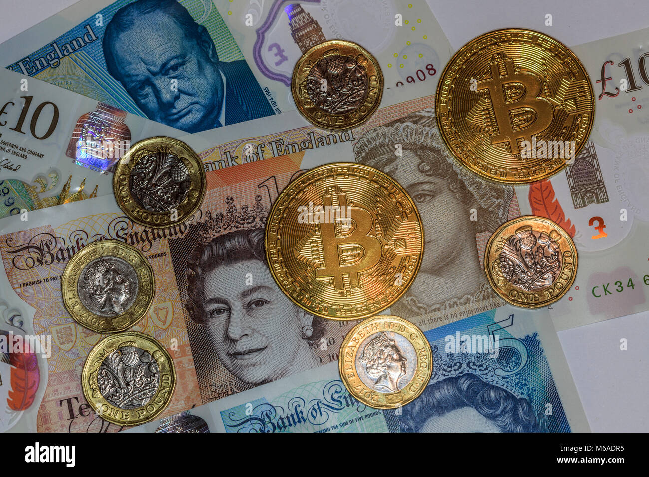 UK money, coins and banknotes Stock Photo - Alamy