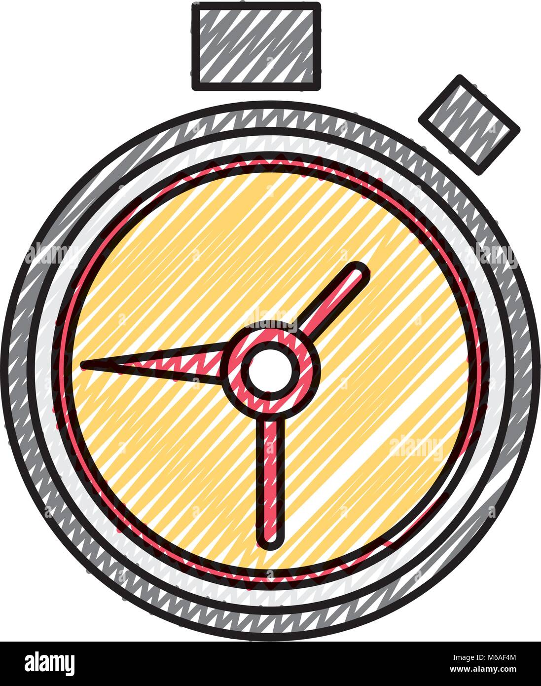 doodle chronometer object to control time countdown Stock Vector Image ...