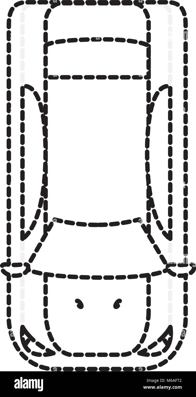 dotted shape car transport with doors and headlights design Stock ...