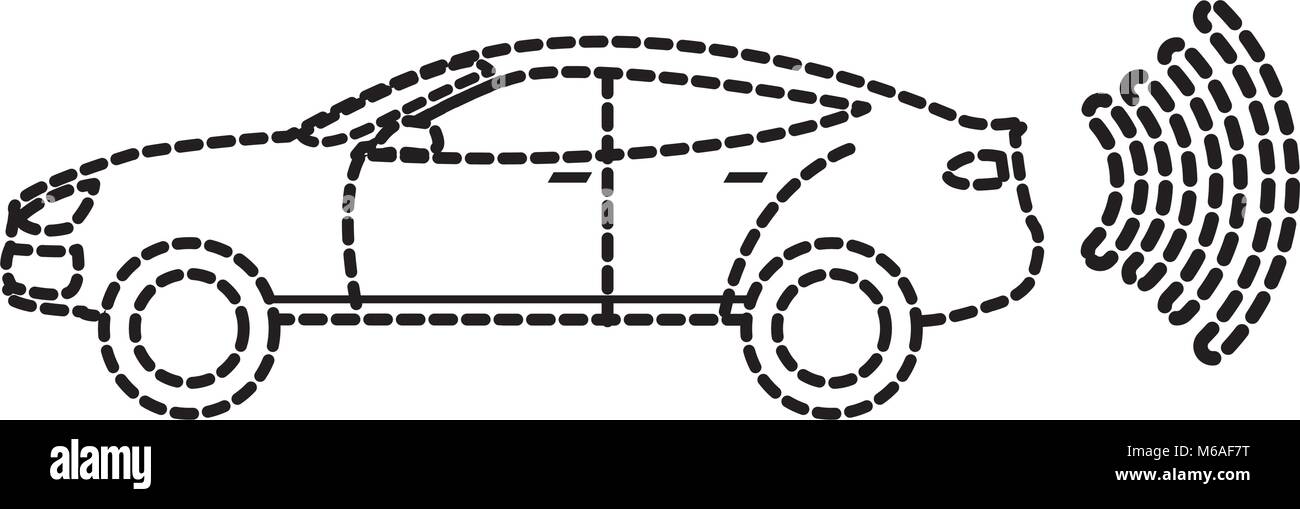 dotted shape vehicle transport with speed wheel drive Stock Vector ...