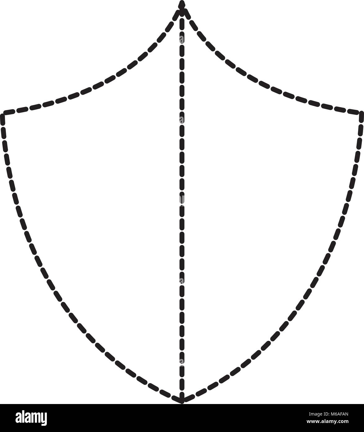 dotted shape security shield protection object to privacy Stock Vector ...