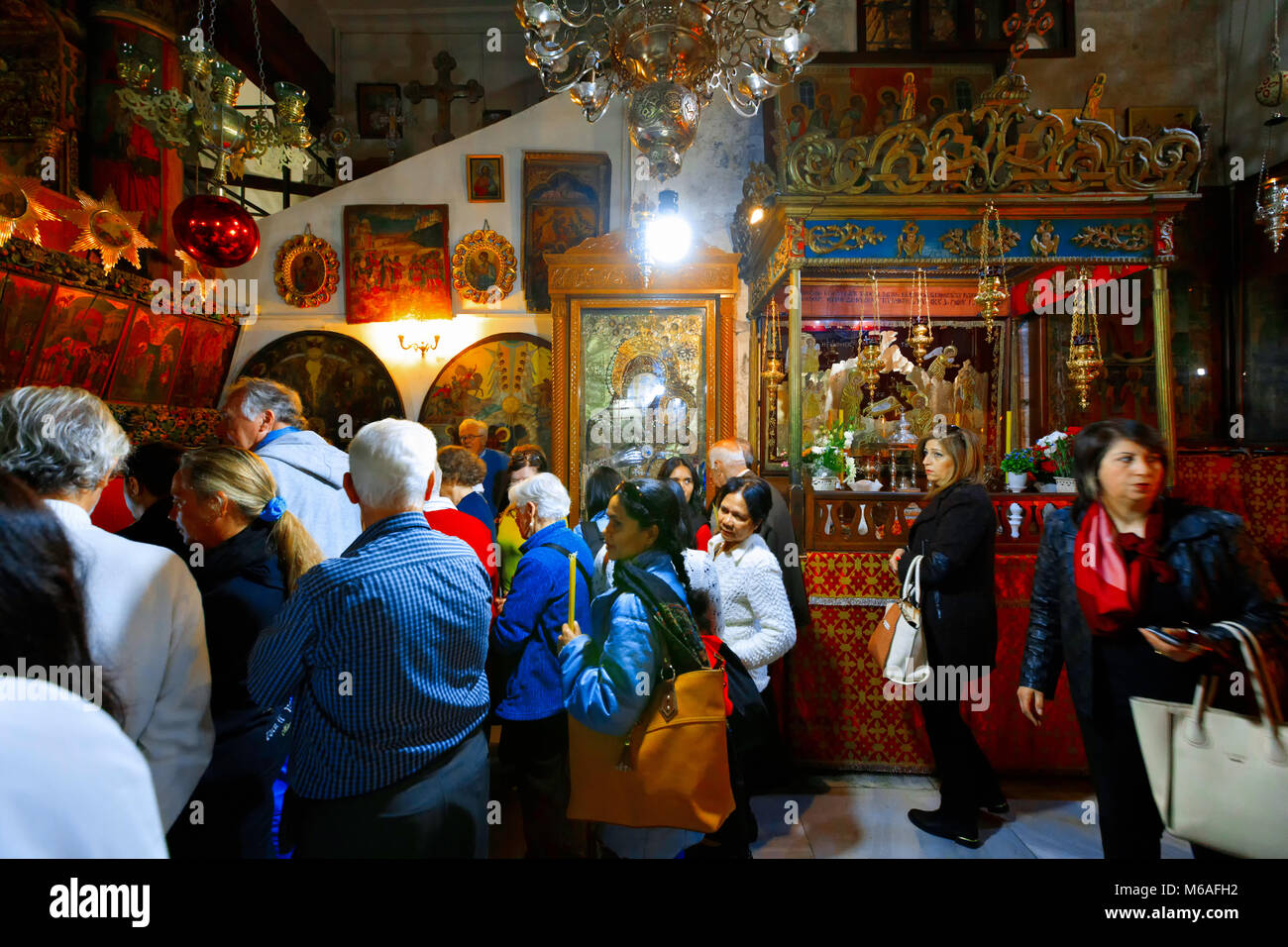 Bethlehem, West Bank- March 12, 2017: In 2012, the Birthplace of Jesus ...