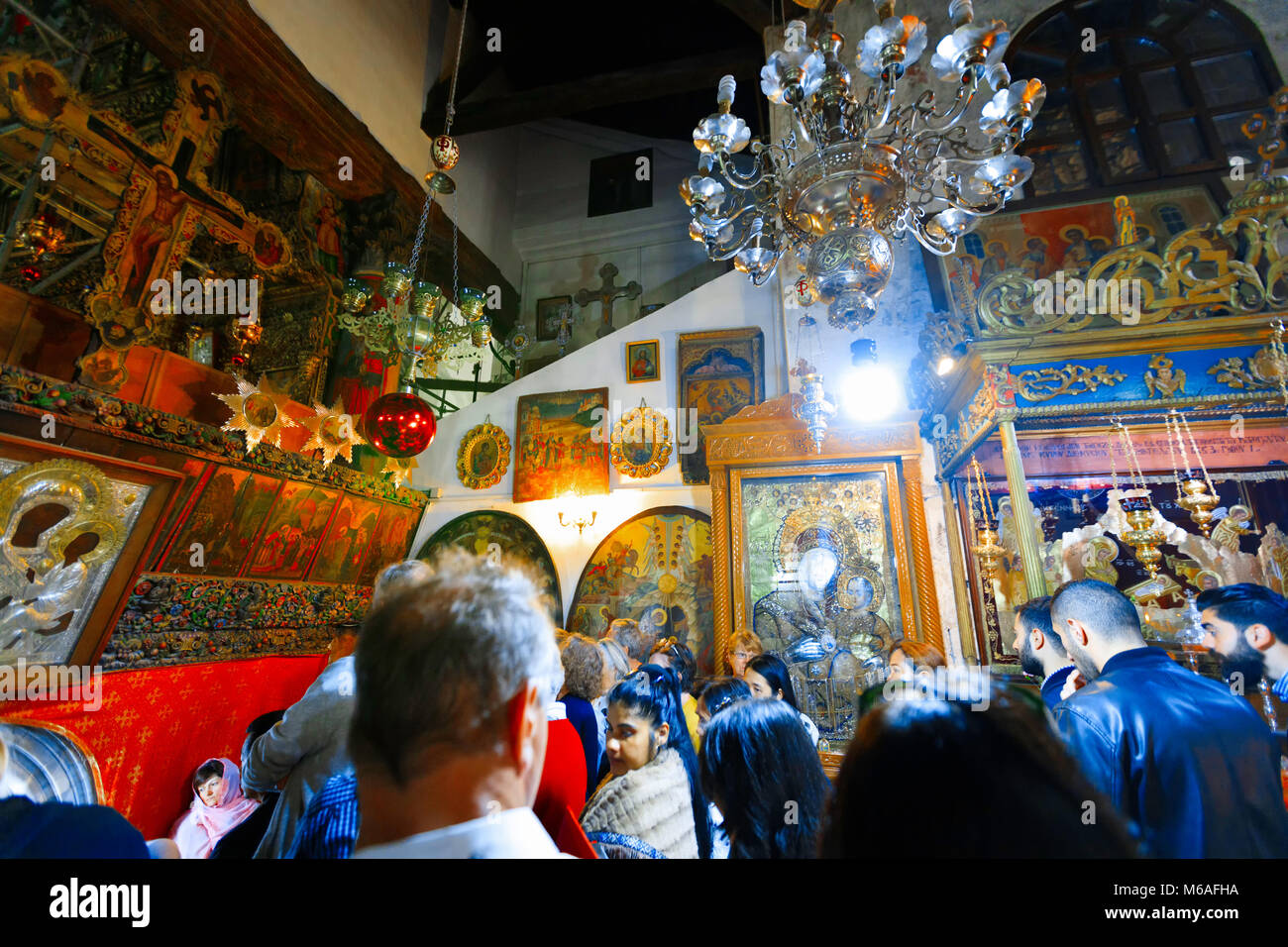 Bethlehem, West Bank- March 12, 2017: In 2012, the Birthplace of Jesus ...