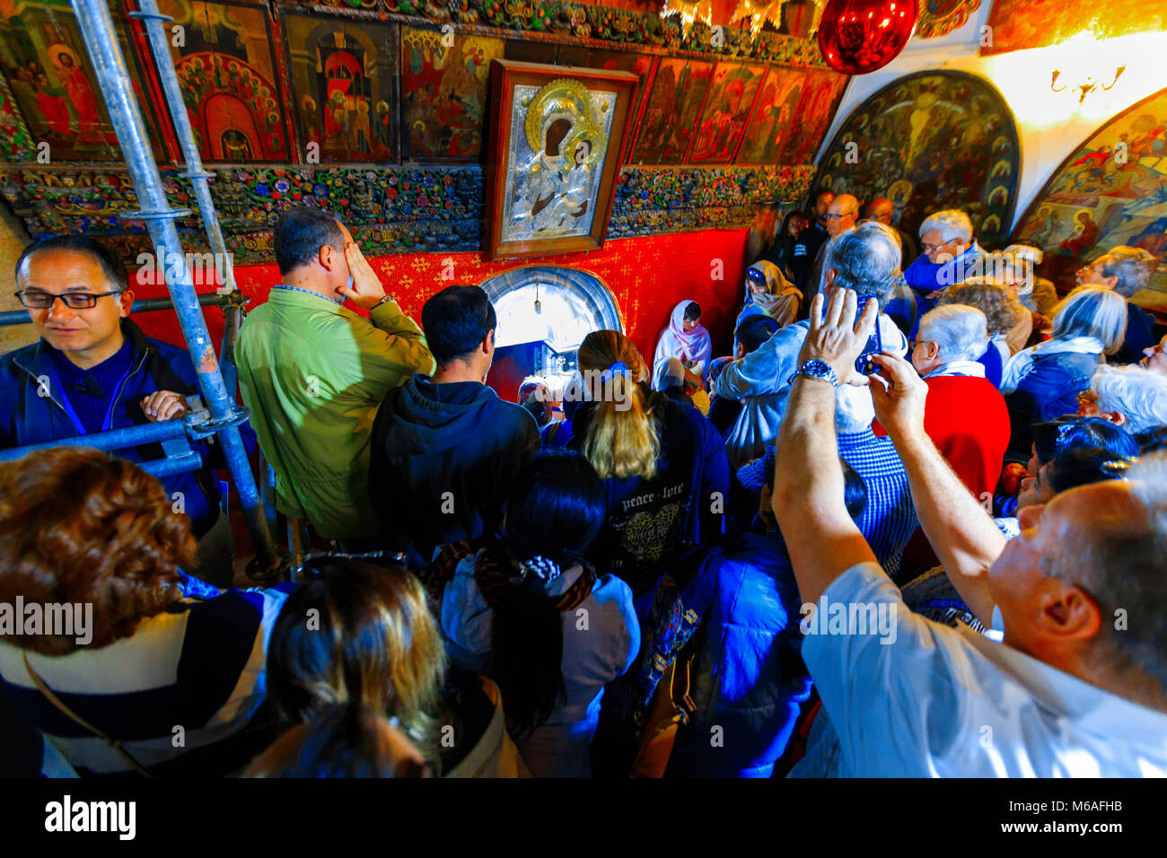 Bethlehem, West Bank- March 12, 2017: In 2012, the Birthplace of Jesus ...