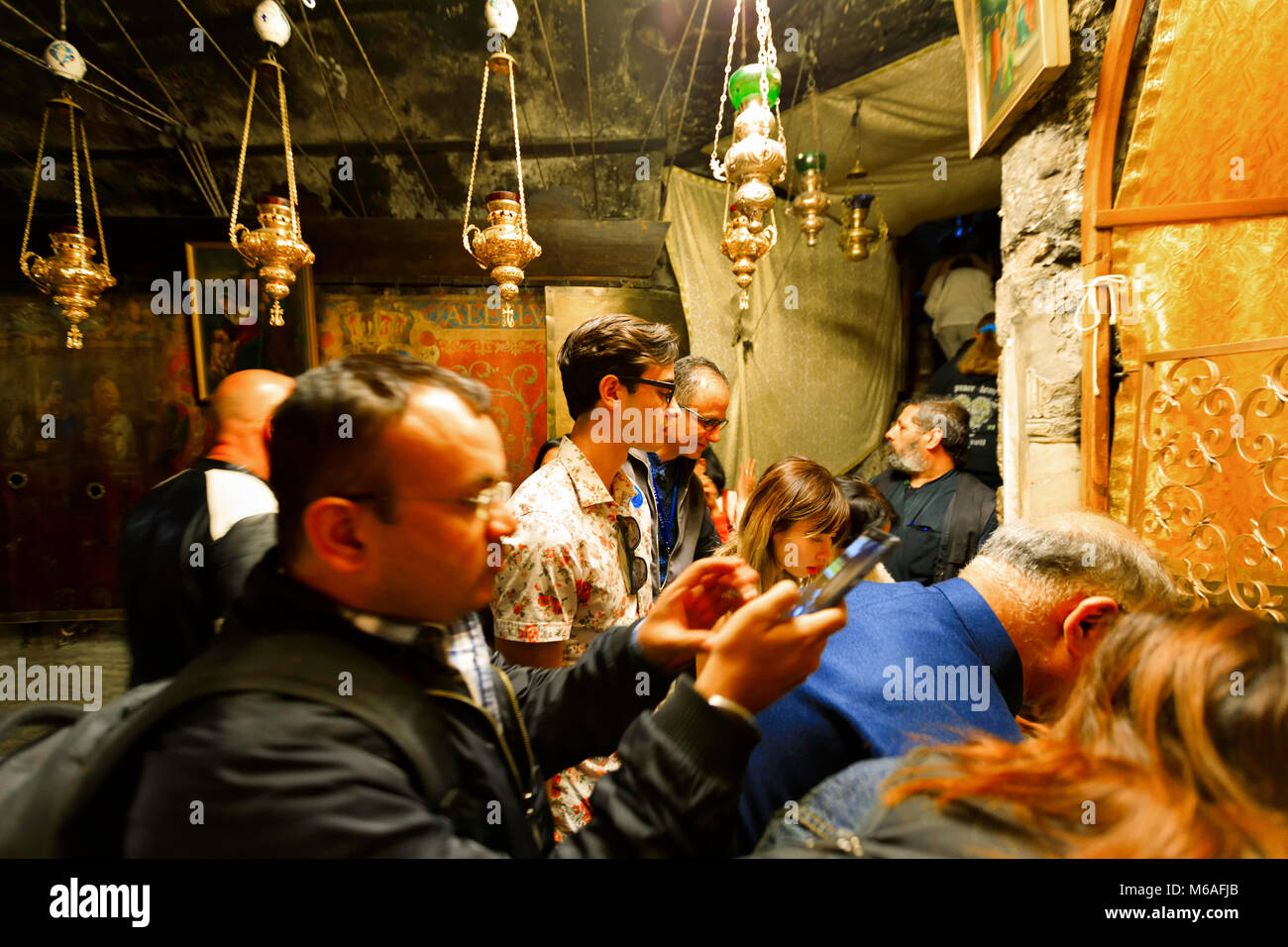 Bethlehem, West Bank- March 12, 2017: In 2012, the Birthplace of Jesus ...