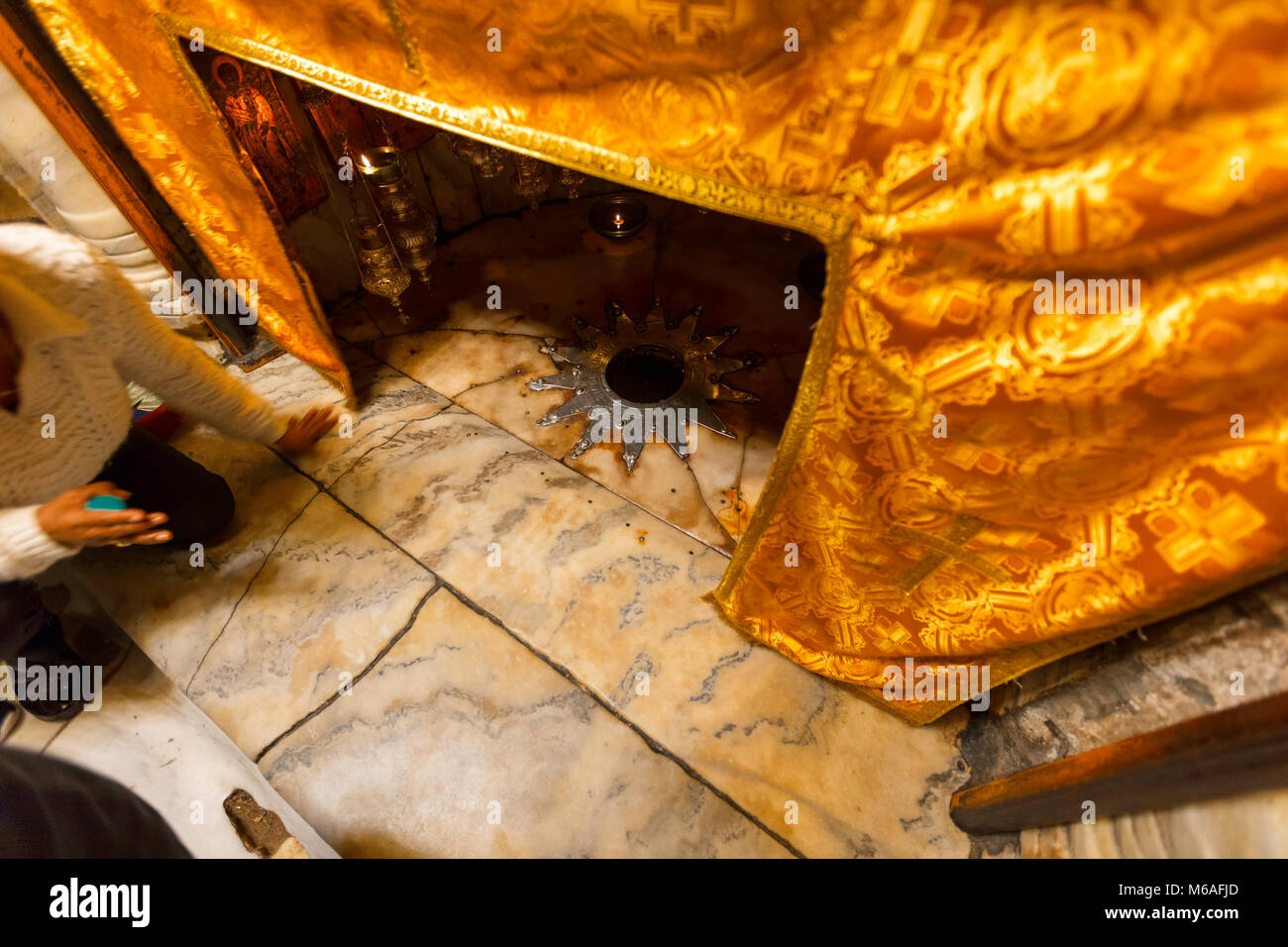 Bethlehem, West Bank- March 12, 2017: In 2012, the Birthplace of Jesus ...