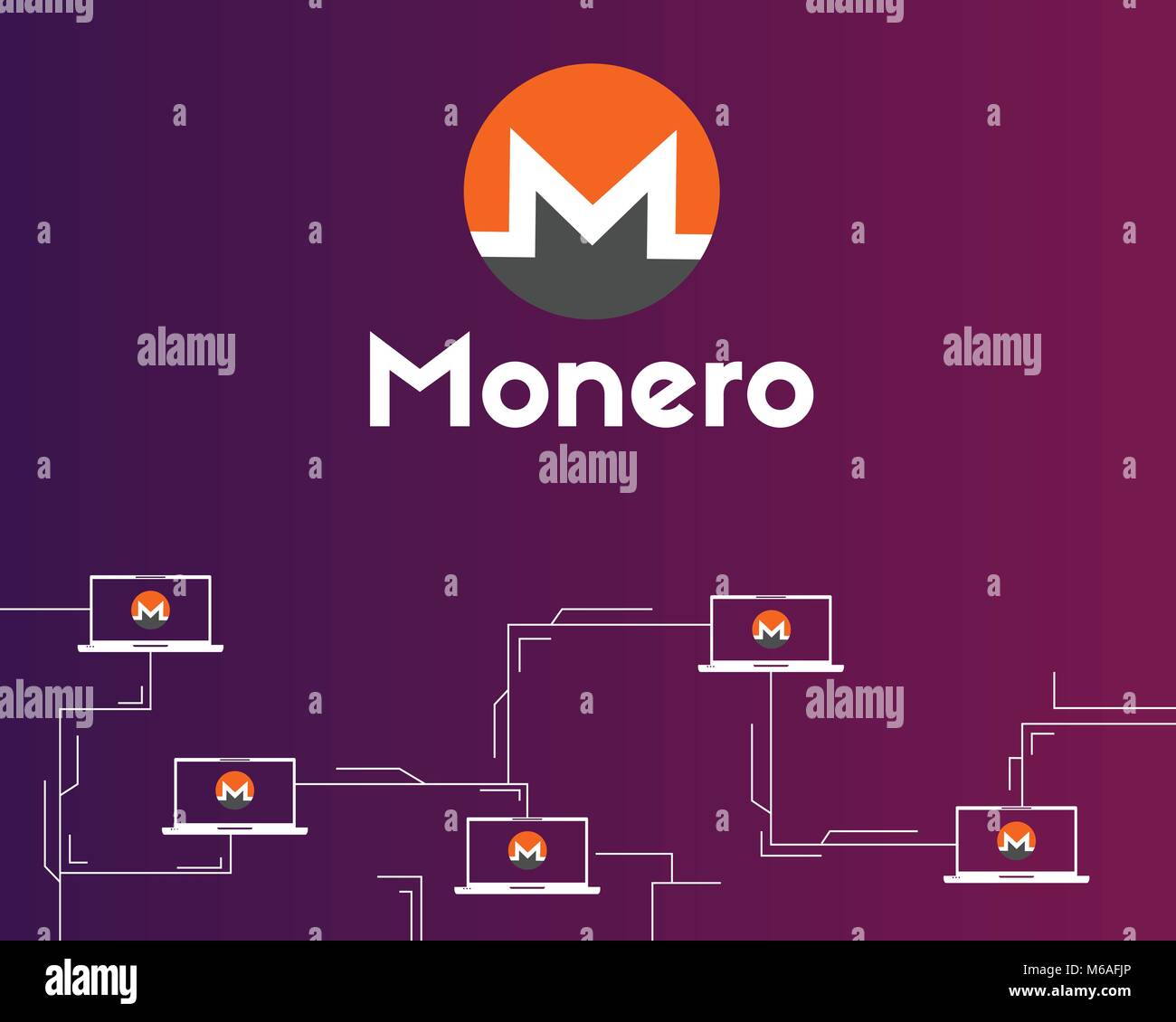 Cryptocurrency monero networking background collection Stock Vector Image & Art - Alamy