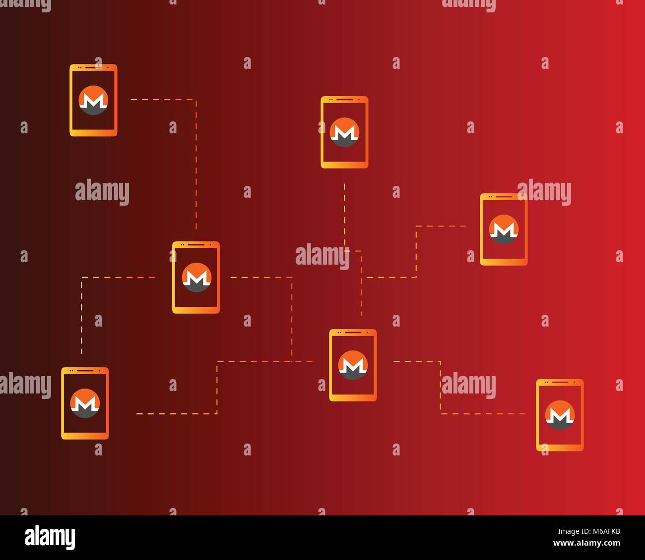 Cryptocurrency monero connected background collection Stock Vector Image & Art - Alamy