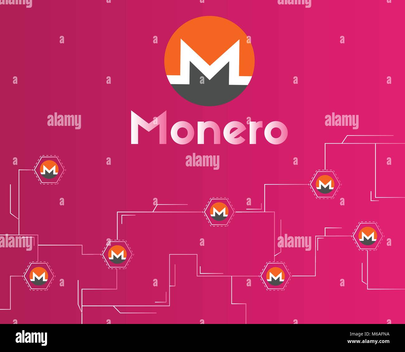 Cryptocurrency monero digital technology background collection Stock Vector Image & Art - Alamy