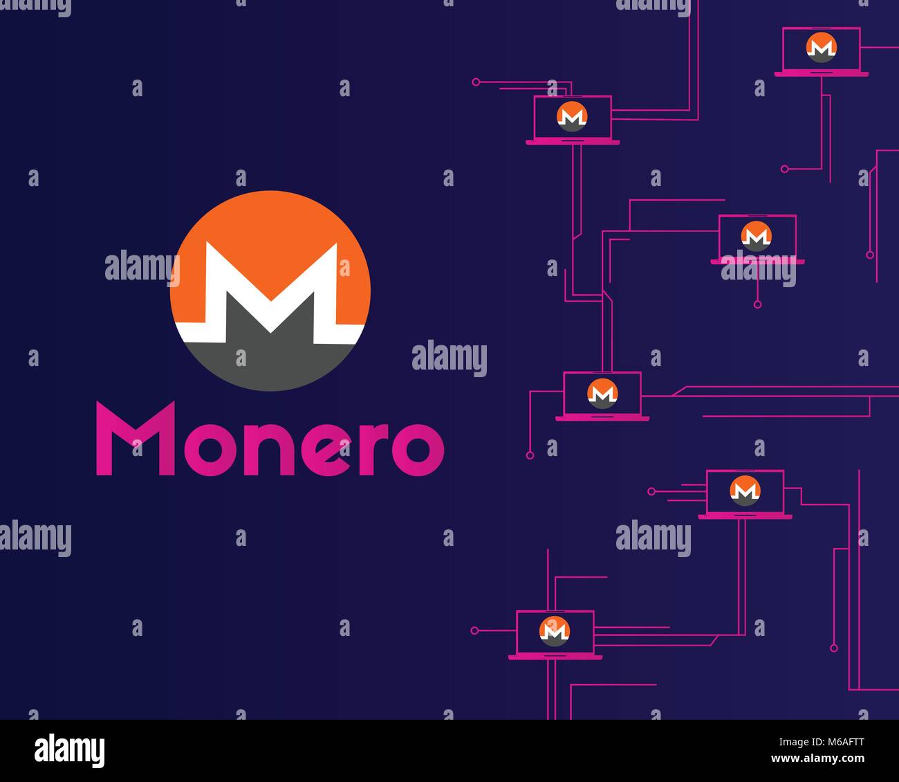 Cryptocurrency monero on dark background collection Stock Vector Image & Art - Alamy