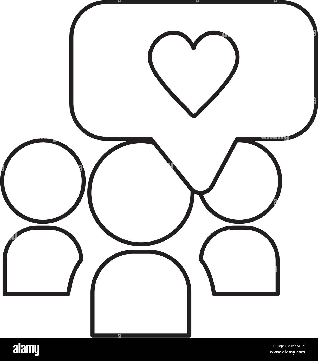 line social media chat bubble connect Stock Vector Image & Art - Alamy