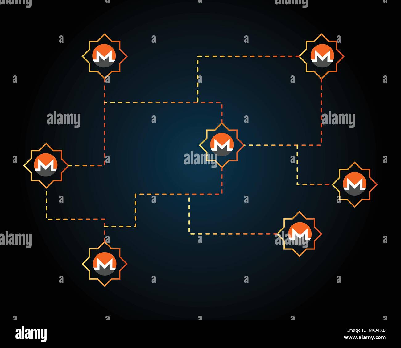 Cryptocurrency monero circuit background collection Stock Vector Image & Art - Alamy