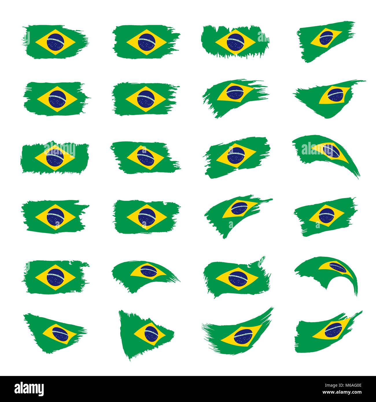 Brazil flag, vector illustration Stock Vector Image & Art - Alamy