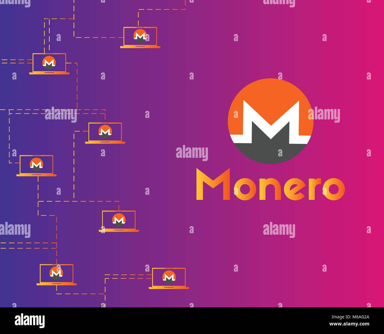 Cryptocurrency monero digital payment background collection Stock Vector Image & Art - Alamy