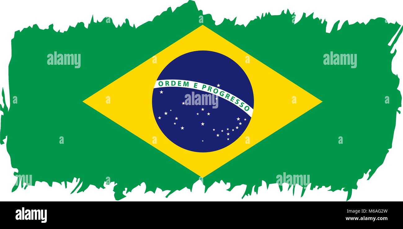 Brazil flag, vector illustration Stock Vector Image & Art - Alamy