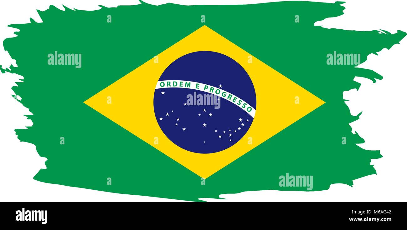 Brazil flag, vector illustration Stock Vector Image & Art - Alamy