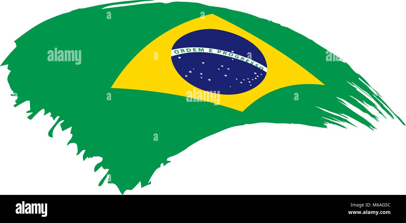 Brazil flag, vector illustration Stock Vector Image & Art - Alamy