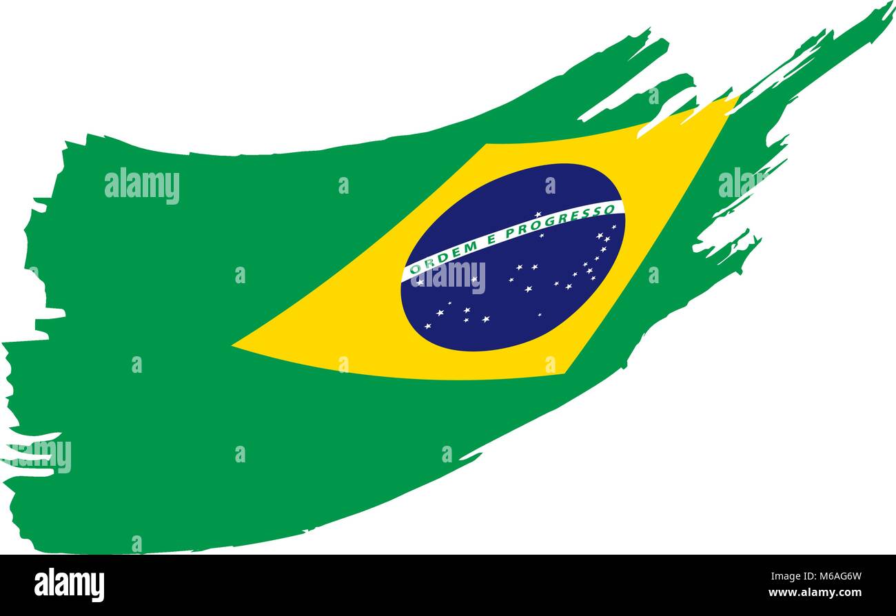 Brazil flag, vector illustration Stock Vector Image & Art - Alamy