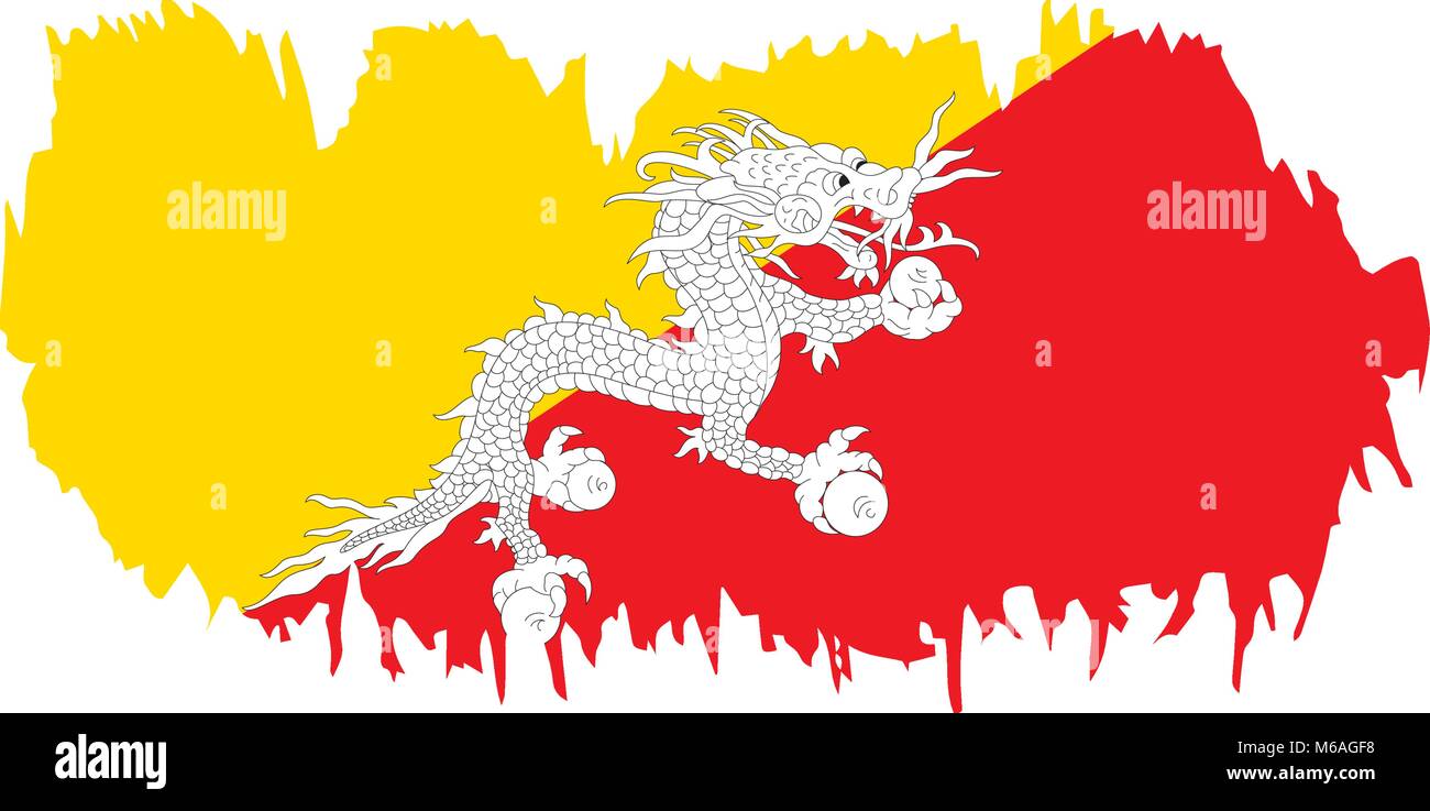 Bhutan flag, vector illustration Stock Vector Image & Art - Alamy