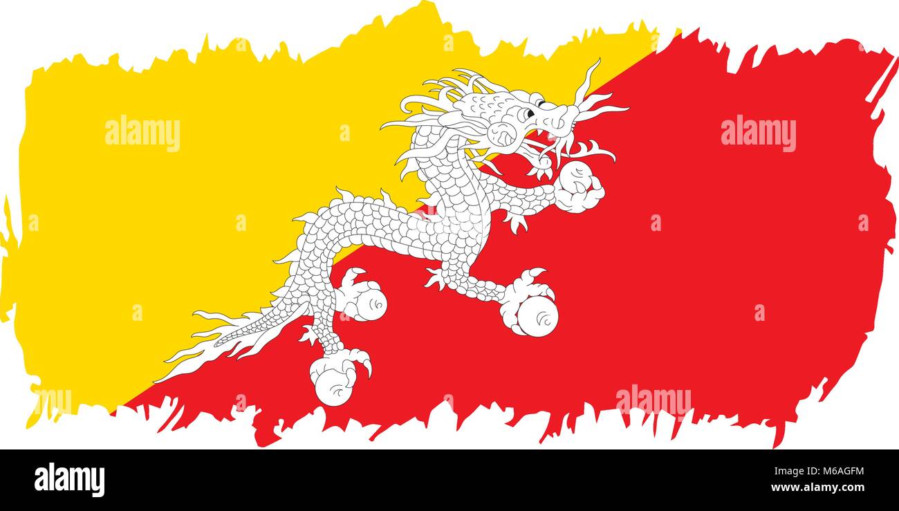 Bhutan flag, vector illustration Stock Vector Image & Art - Alamy