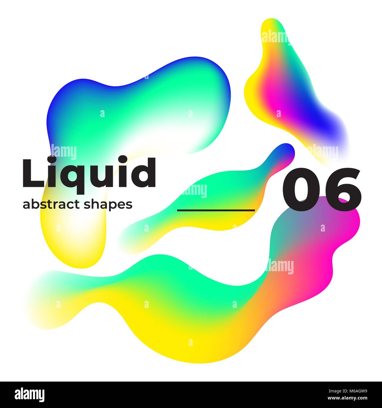 Liquid vector colorful shapes multicolor ink Stock Vector Image & Art ...